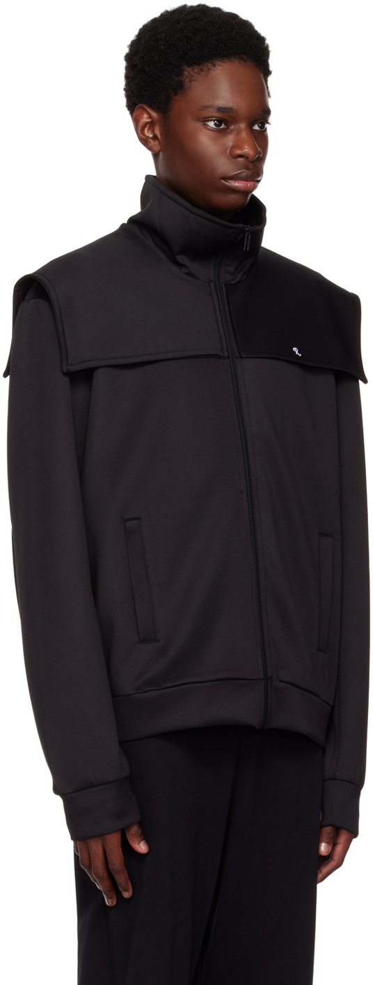Raf Simons Black Zip-Up Sweater Raf Simons