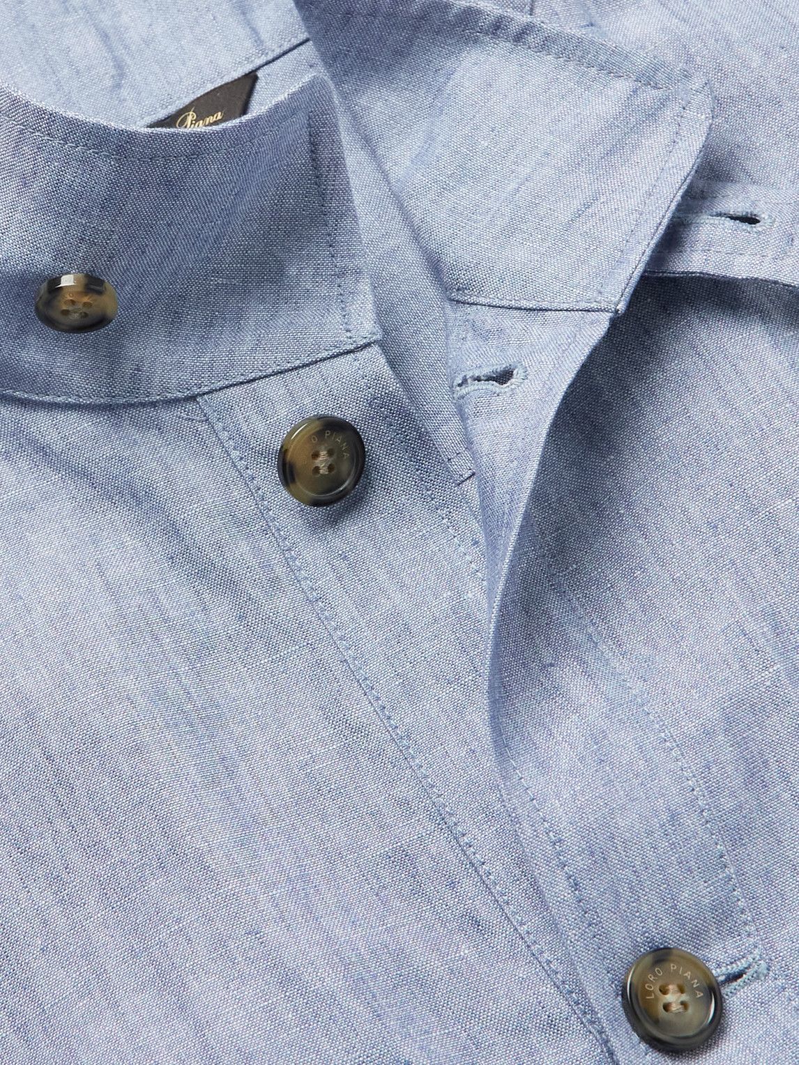 Loro Piana - Newport Linen-Chambray Overshirt - Blue Loro Piana