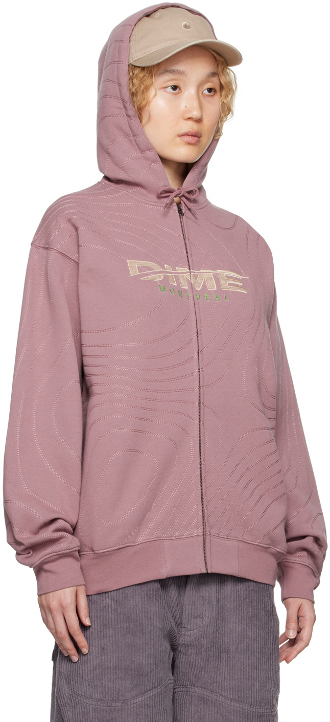 Dime Burgundy Speedy Zip Hoodie Dime
