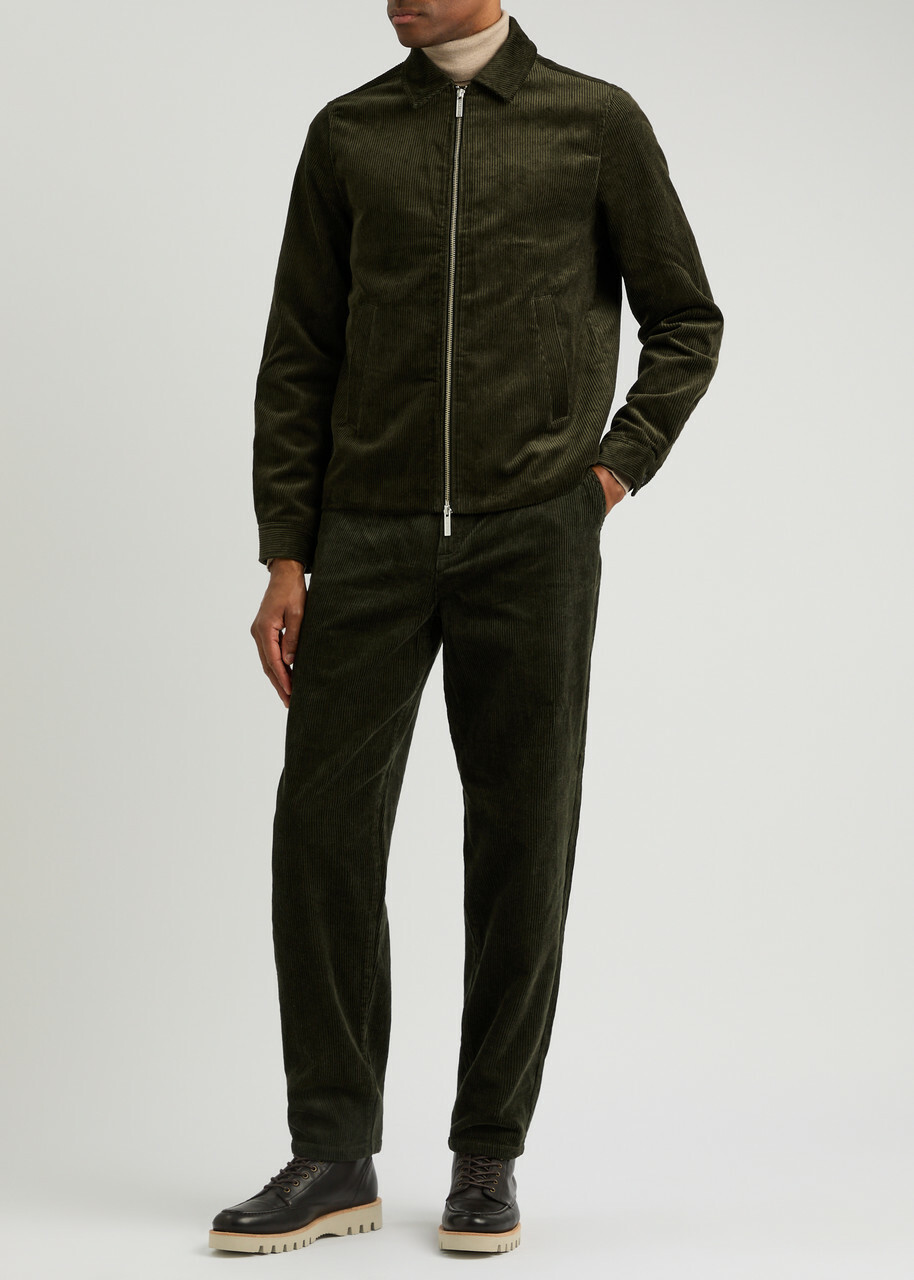 Les Deux Marchall Corduroy Jacket Dark Green Les Deux