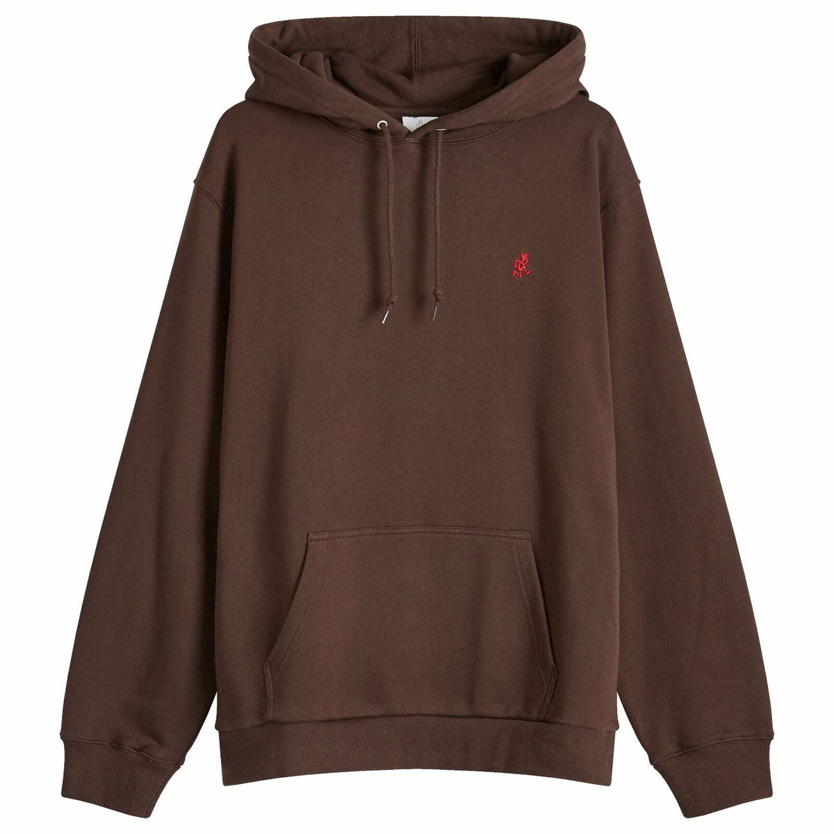 Gramicci Men's One Point Hoodie in Dark Brown Gramicci
