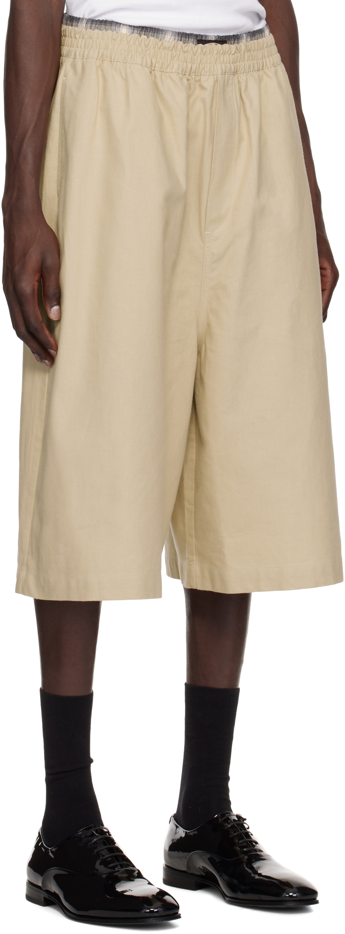 WILLY CHAVARRIA Beige Exposed Boxers Shorts Willy Chavarria