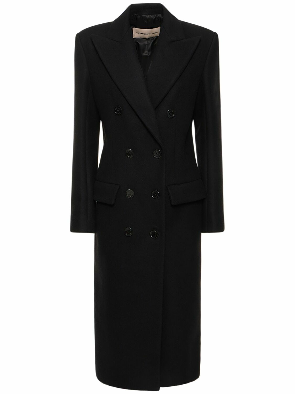ALEXANDRE VAUTHIER - Double Breasted Wool Blend Long Coat Alexandre ...