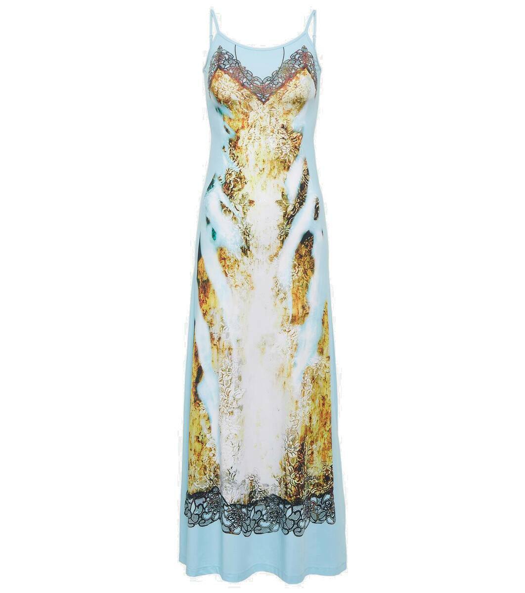 Y/Project Printed lace-detail maxi dress Y/Project