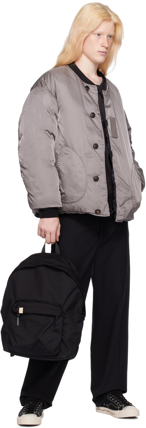 visvim Black & Taupe Corps Reversible Down Bomber Jacket Visvim