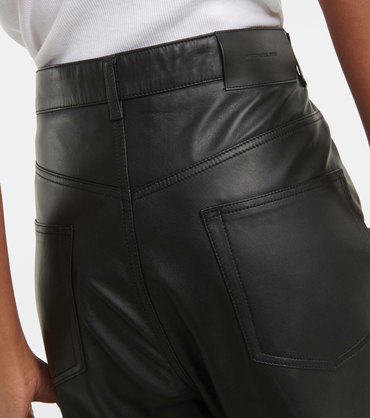 Wardrobe.NYC Low-rise leather straight pants WARDROBE.NYC