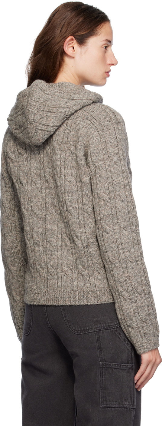 OUR LEGACY Taupe Level Hoodie Our Legacy OUR LEGACY Taupe Level Hoodie Our Legacy