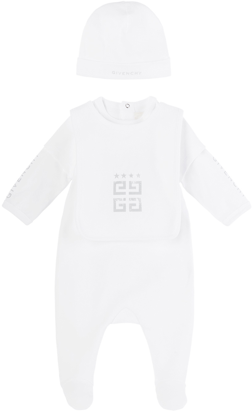 Givenchy Baby White Layered Three-Piece Set Givenchy