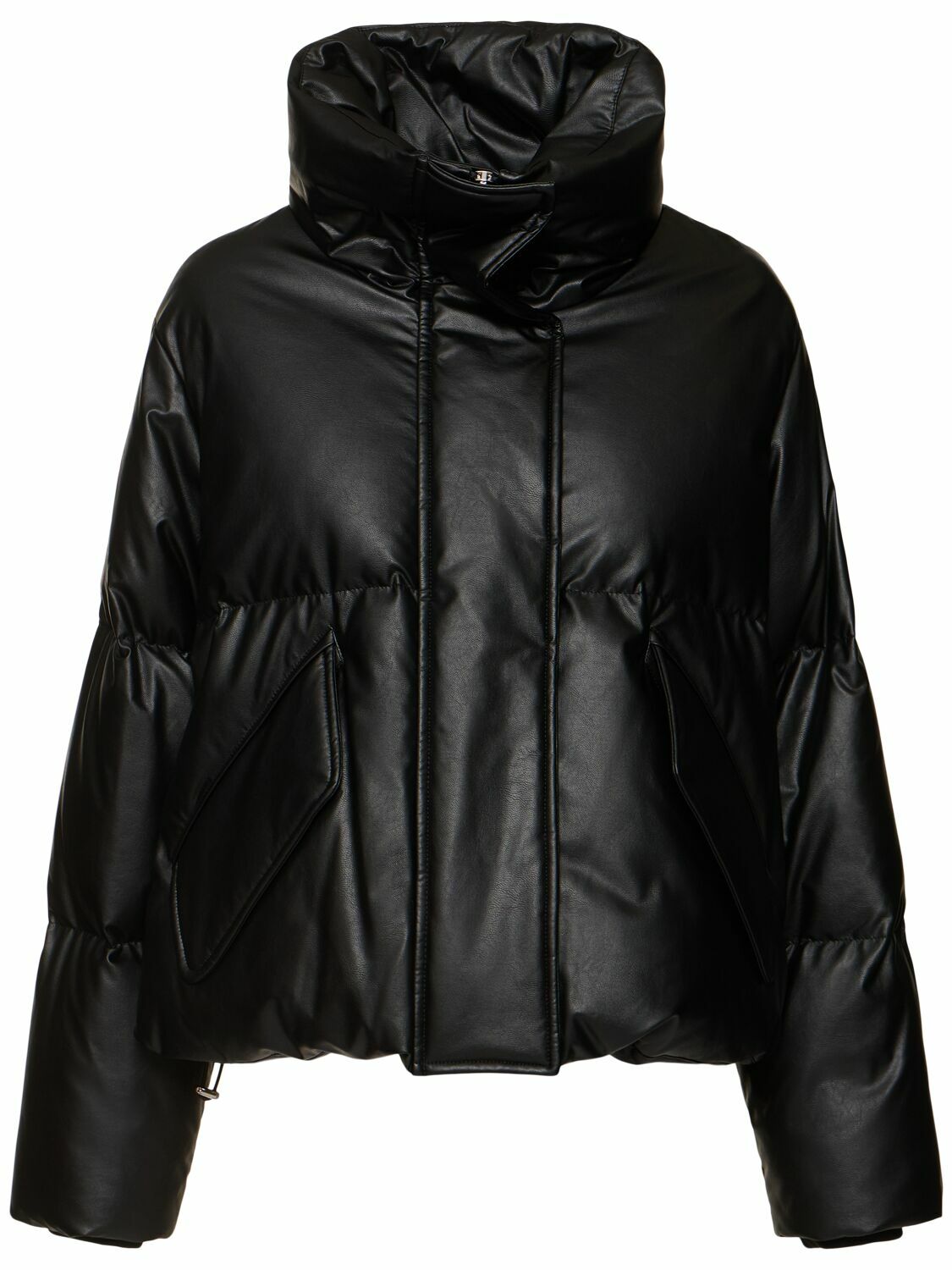 MM6 MAISON MARGIELA Faux Leather Down Jacket MM6 Maison Margiela