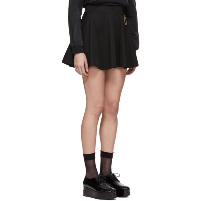 Versus Black Safety Pin Miniskirt Versus