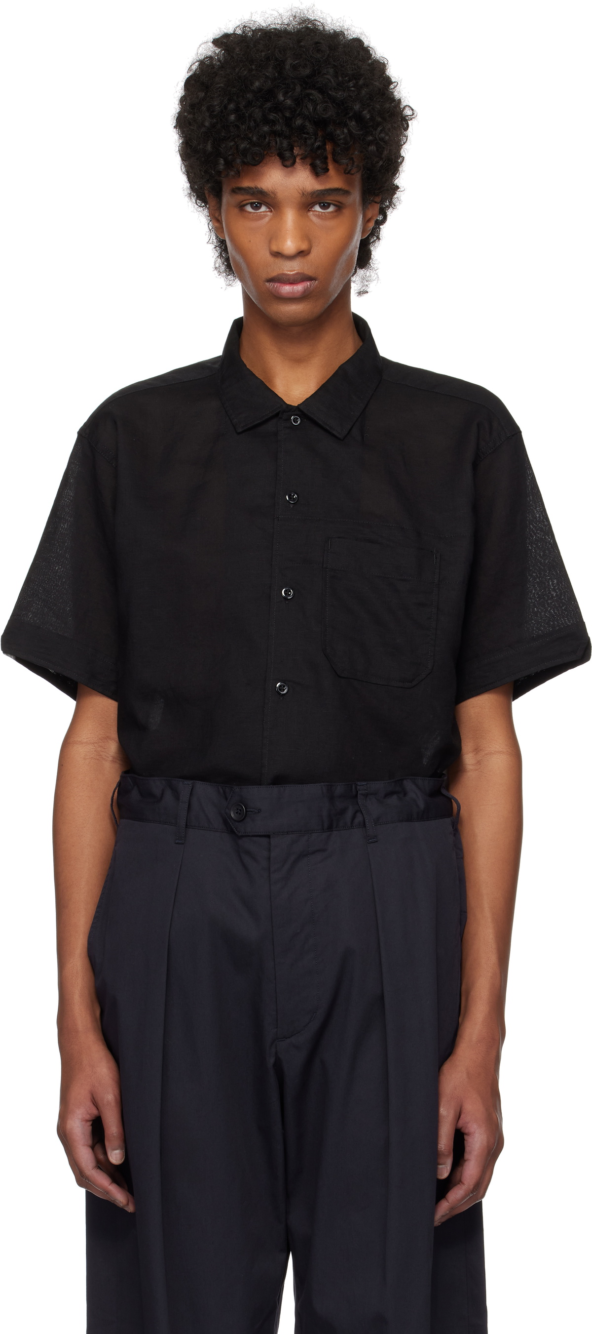 Engineered Garments Black Camp Shirt Engineered Garments