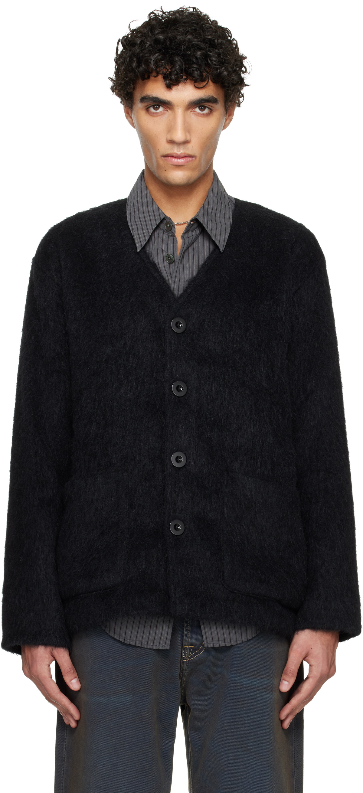 OUR LEGACY Black Wool Cardigan Our Legacy