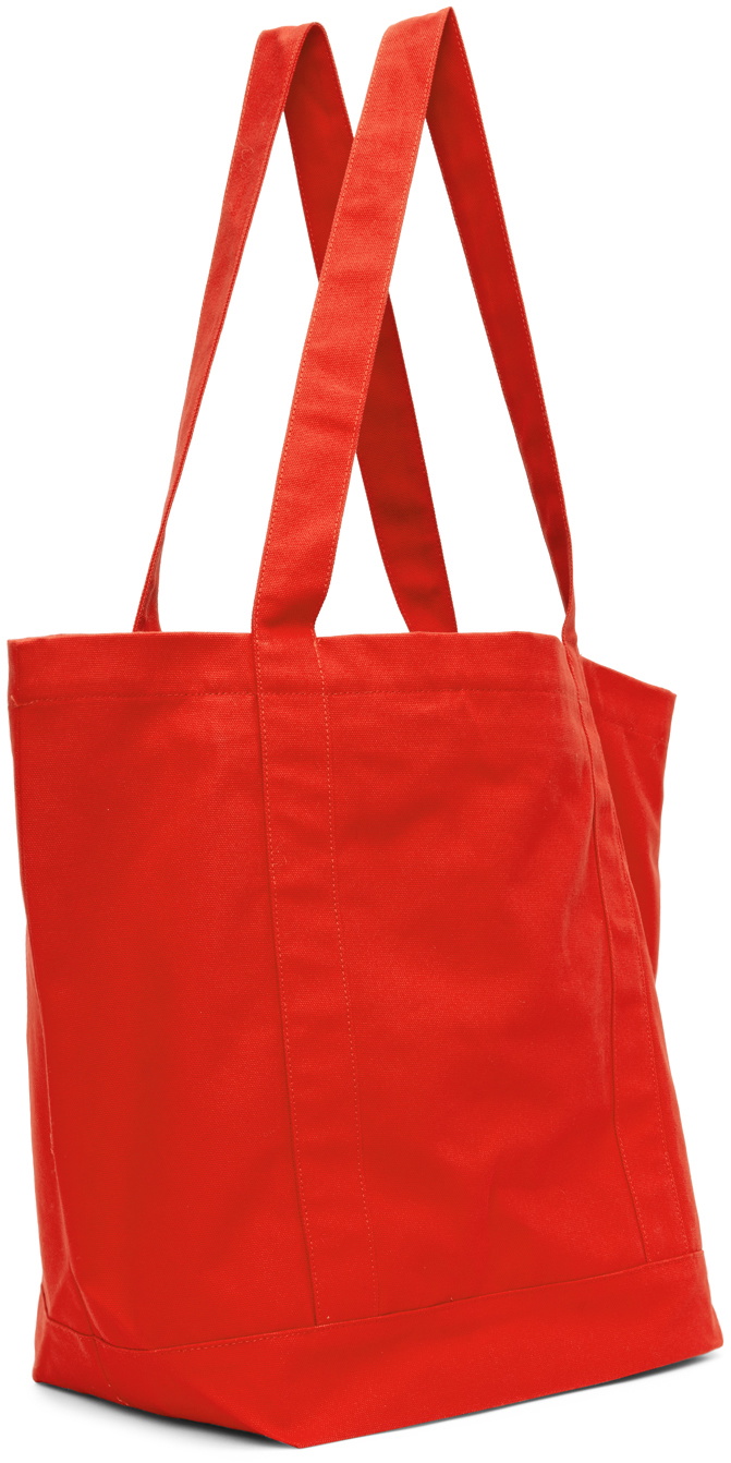 Raf Simons Red Cotton Tote Raf Simons