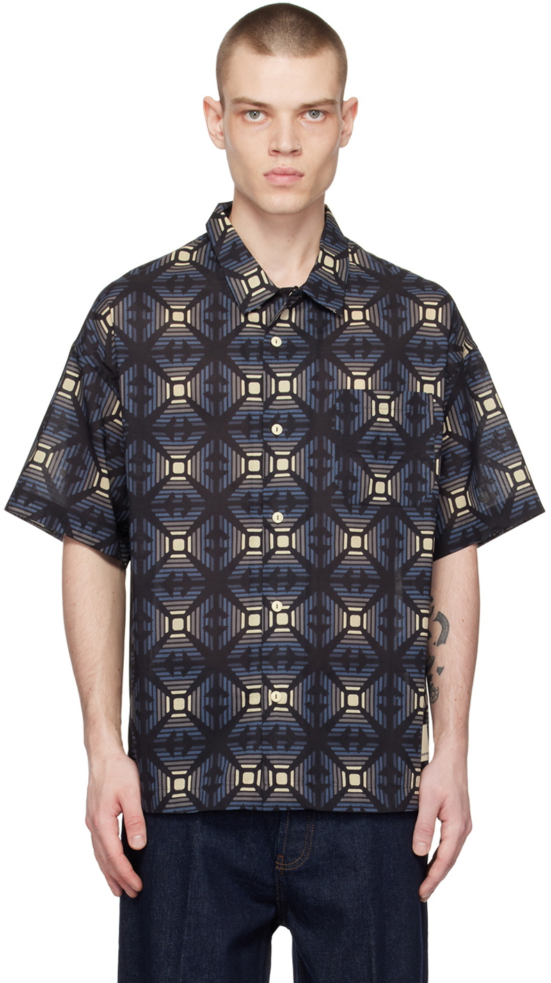 Emporio Armani Navy Printed Shirt Emporio Armani