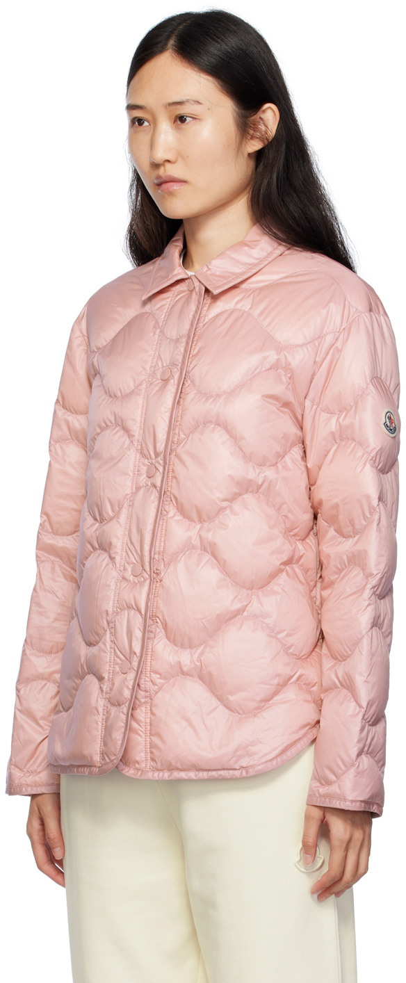Moncler Pink Quilted Down Jacket Moncler