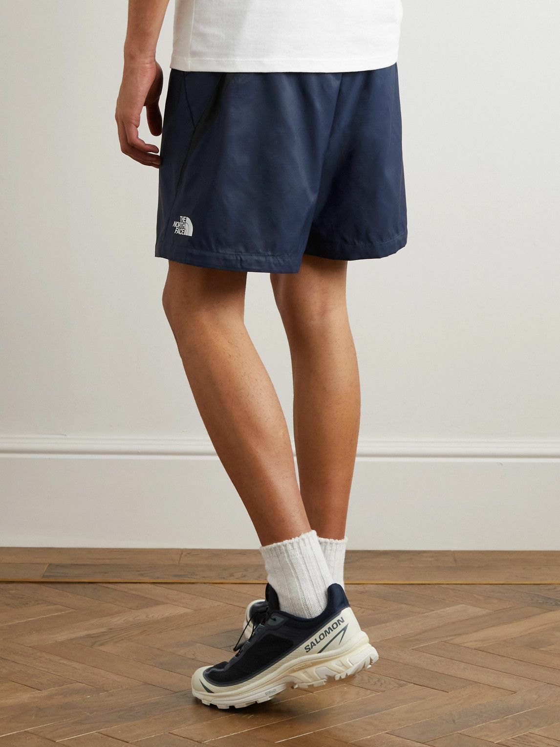 The North Face - TNF™ X Straight-Leg Logo-Print Ripstop Shorts - Blue ...