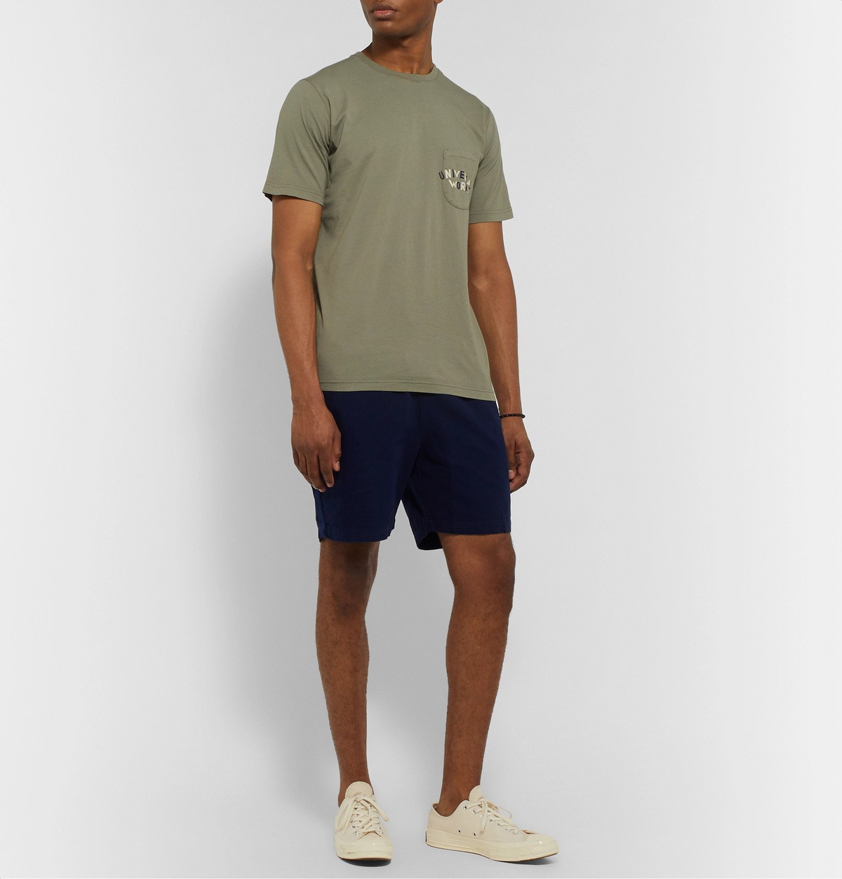Universal Works - Logo-Print Organic Cotton-Jersey T-Shirt - Green ...