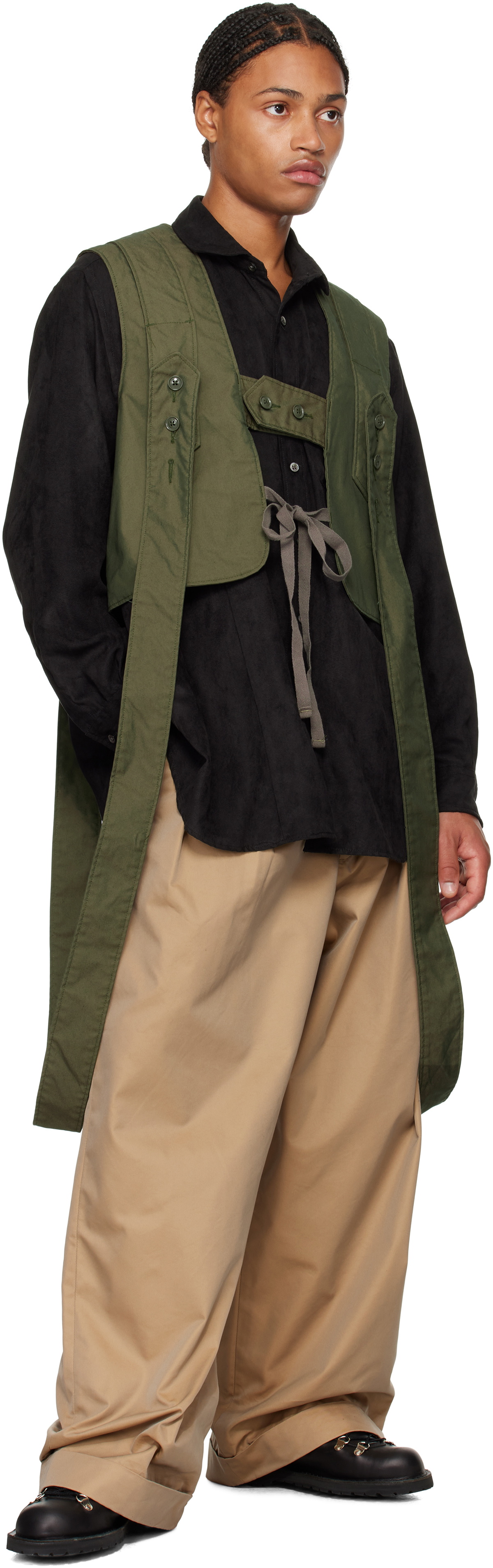 Engineered Garments Khaki Harness Vest Engineered Garments