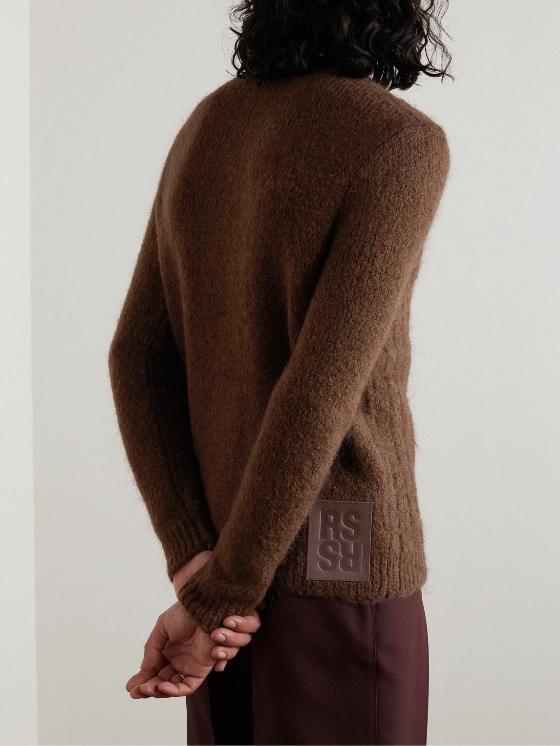Raf Simons - Slub Cable-Knit Wool-Blend Sweater - Brown Raf Simons