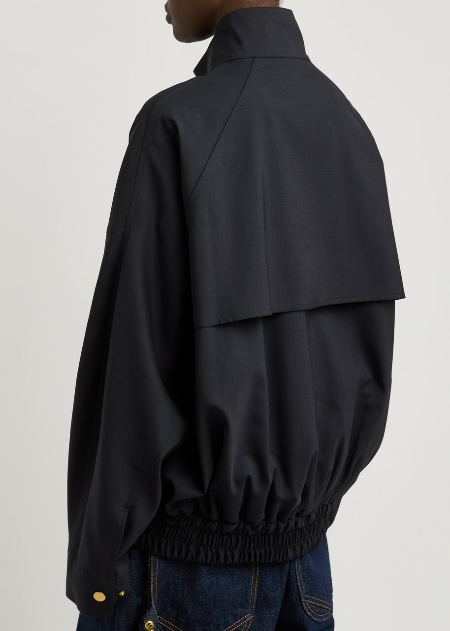 Darkpark Lee Wool Bomber Jacket Dark Blue DARKPARK