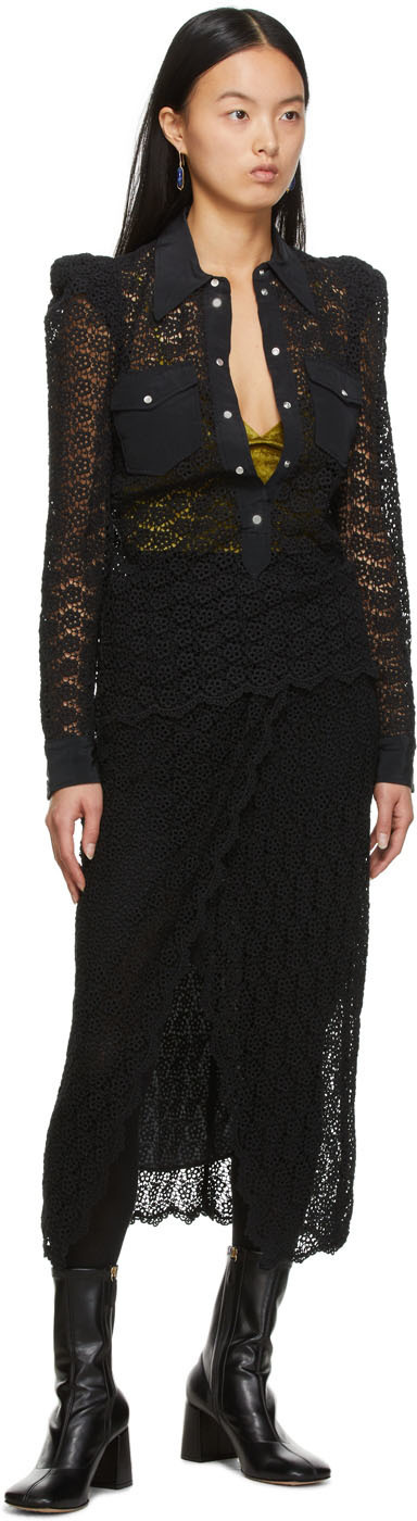 Isabel Marant Black Crochet Ewen Shirt Isabel Marant