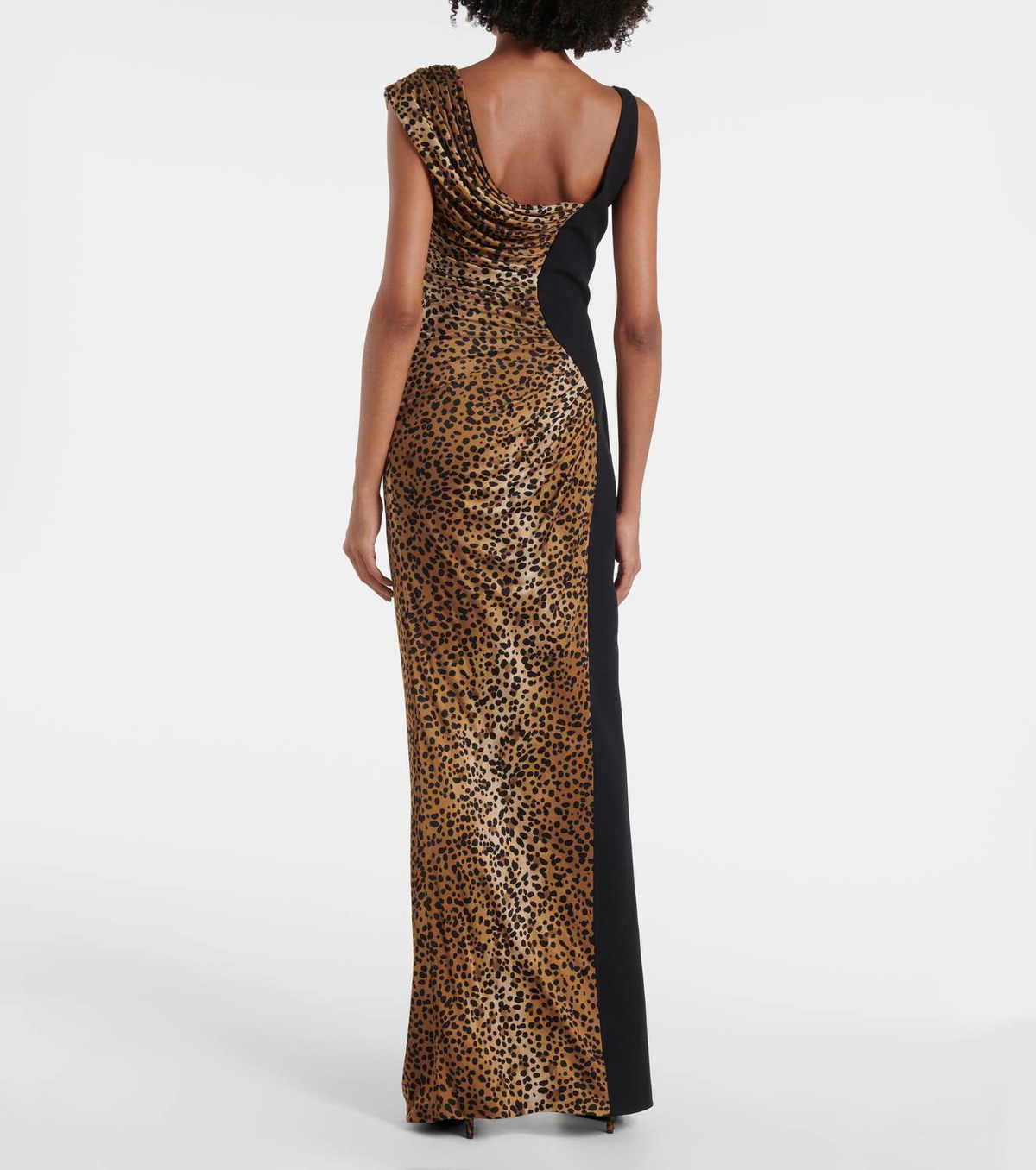 Versace Medusa '95 leopard-print draped gown Versace