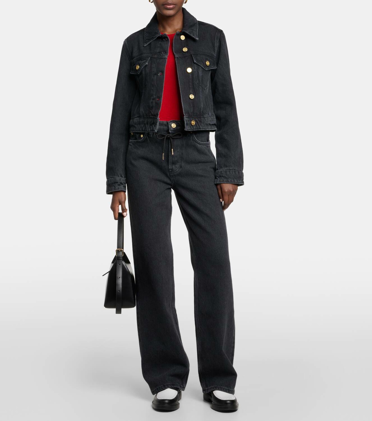 Ganni Cropped denim jacket GANNI