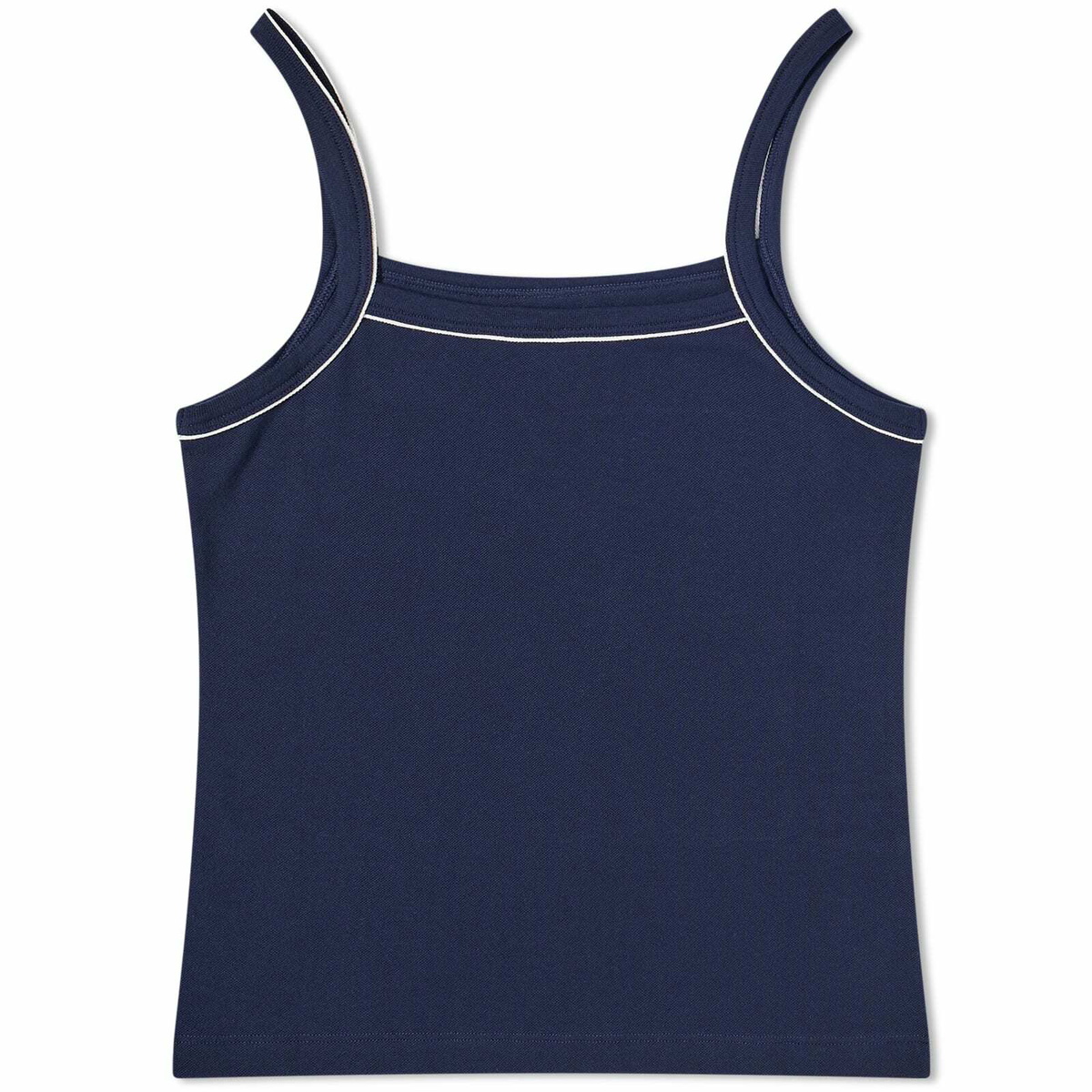 Sporty & Rich Women's x Lacoste Pique Tank Top in Marine/Farine Sporty ...