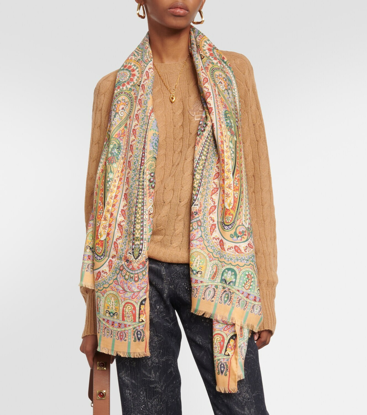 Etro Printed cashmere and silk scarf Etro