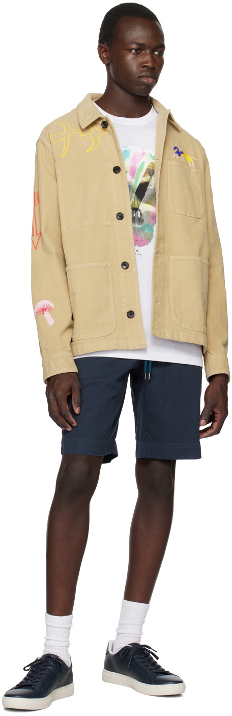 PS by Paul Smith Beige Embroidered Jacket PS by Paul Smith