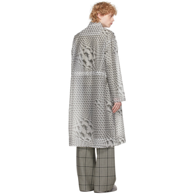 Marine Serre Transparent Lizard Print Rain Coat Marine Serre