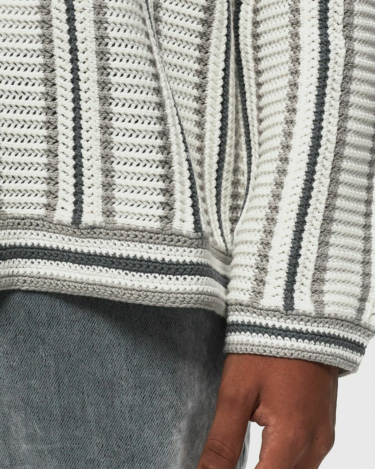 Casablanca Crochet Textured Shirt Grey Zippers & Cardigans Casablanca Crochet Textured Shirt Grey Zippers & Cardigans
