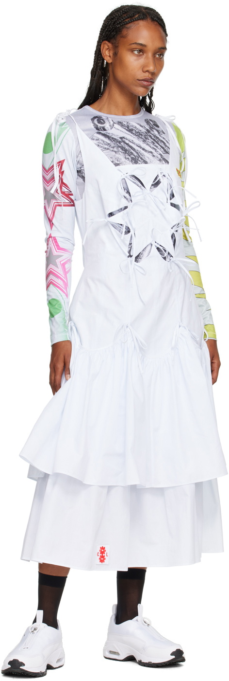Chopova Lowena White Viper Midi Dress Chopova Lowena