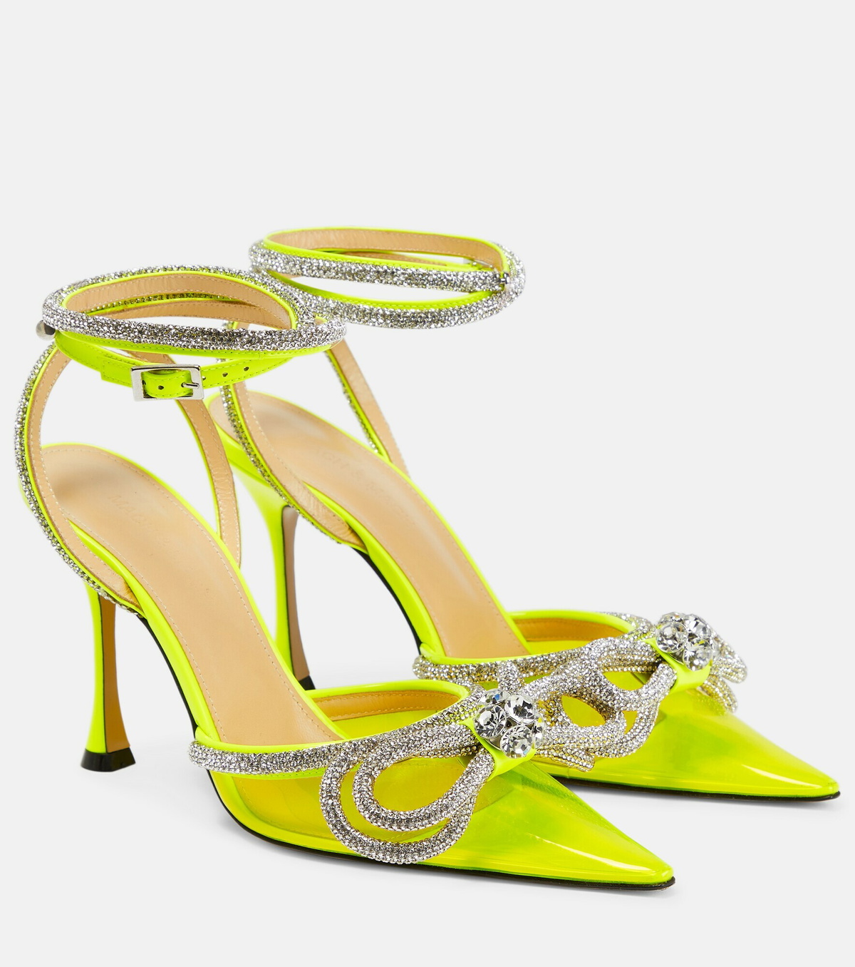 Mach & Mach - Double Bow embellished PVC pumps MACH & MACH