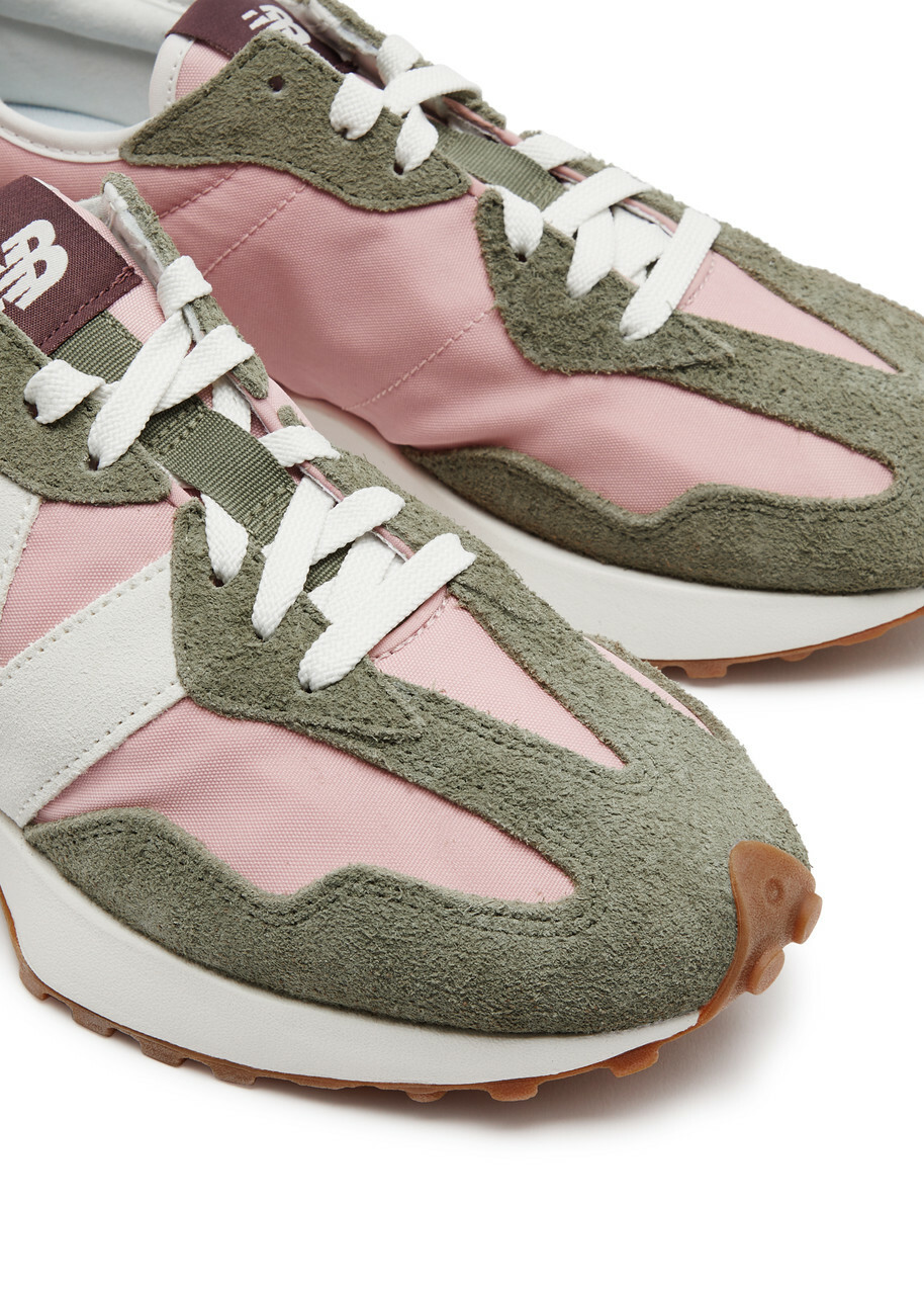 New Balance 327 Panelled Canvas Sneakers Green New Balance