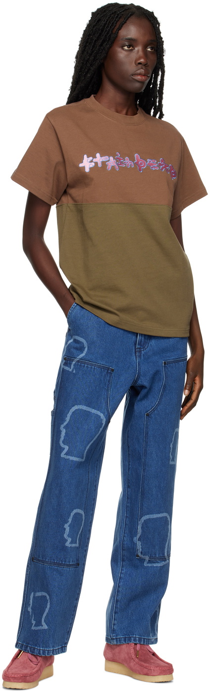 Brain Dead Navy Double Knee Jeans Brain Dead