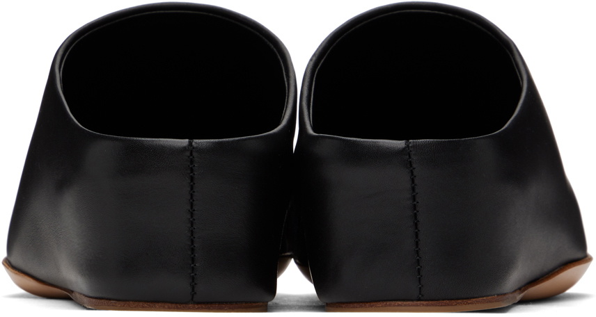 Jil Sander Black Square Toe Mules Jil Sander