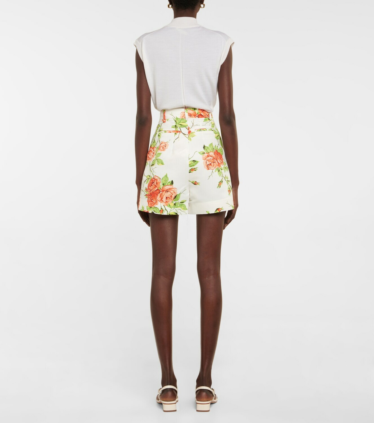 Emilia Wickstead Elliot floral taffeta faille shorts Emilia Wickstead