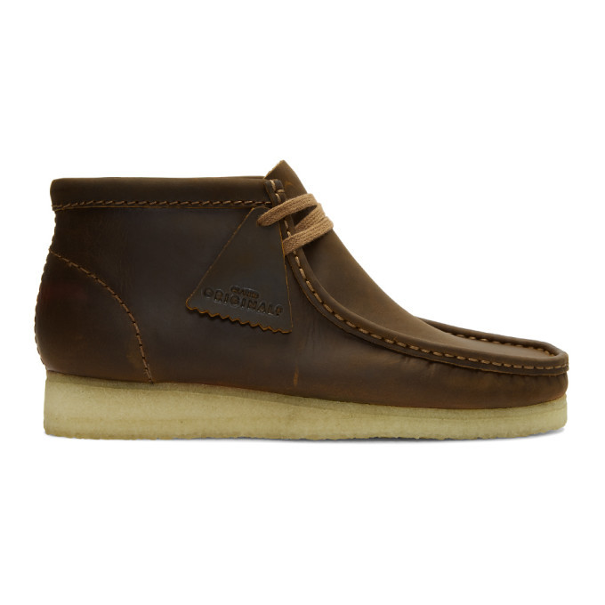 Clarks Originals Brown Leather Wallabee Boots Clarks Originals