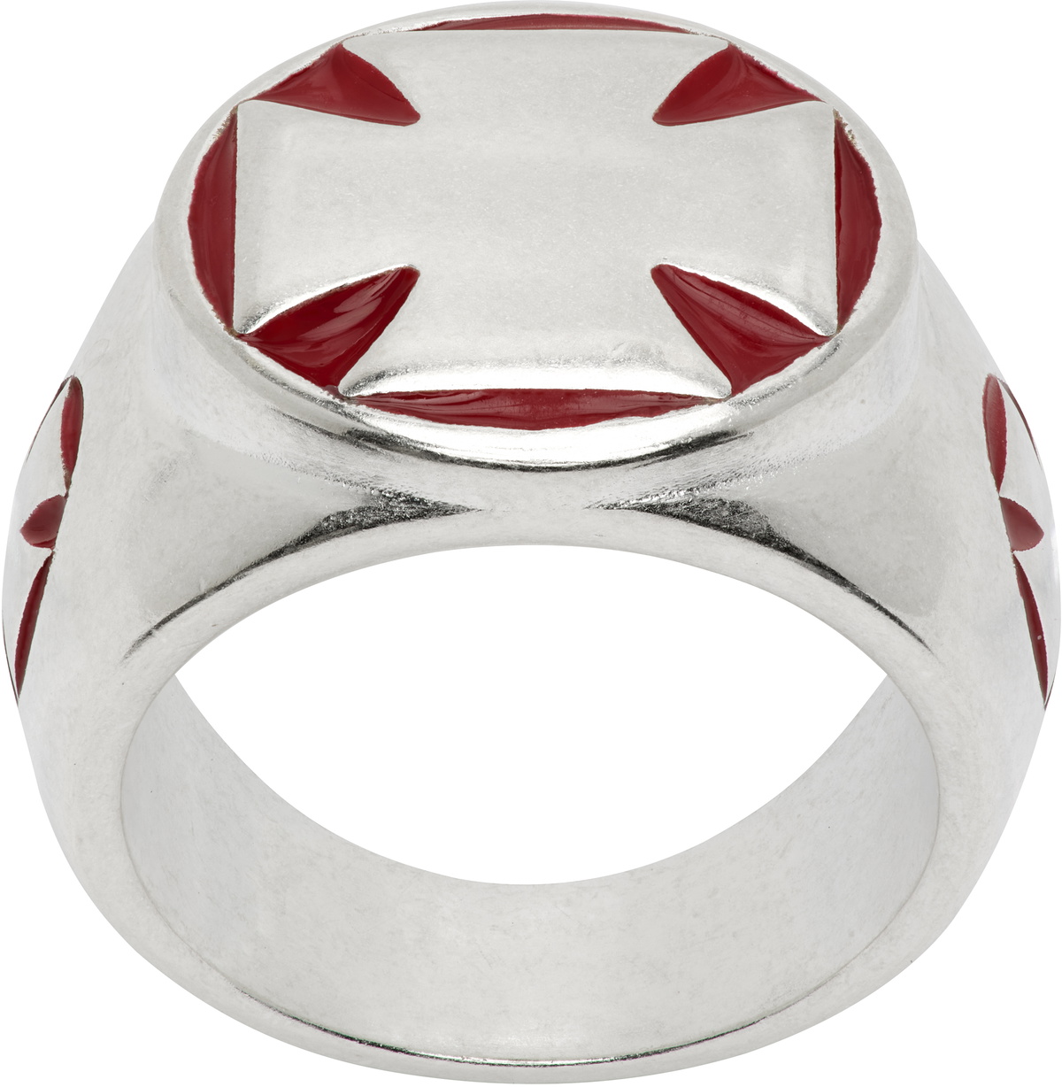 VETEMENTS Biker Cross Signet Ring Vetements