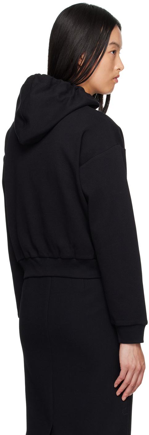 SHUSHU/TONG Black Embroidered-Logo Hoodie Shushu/Tong