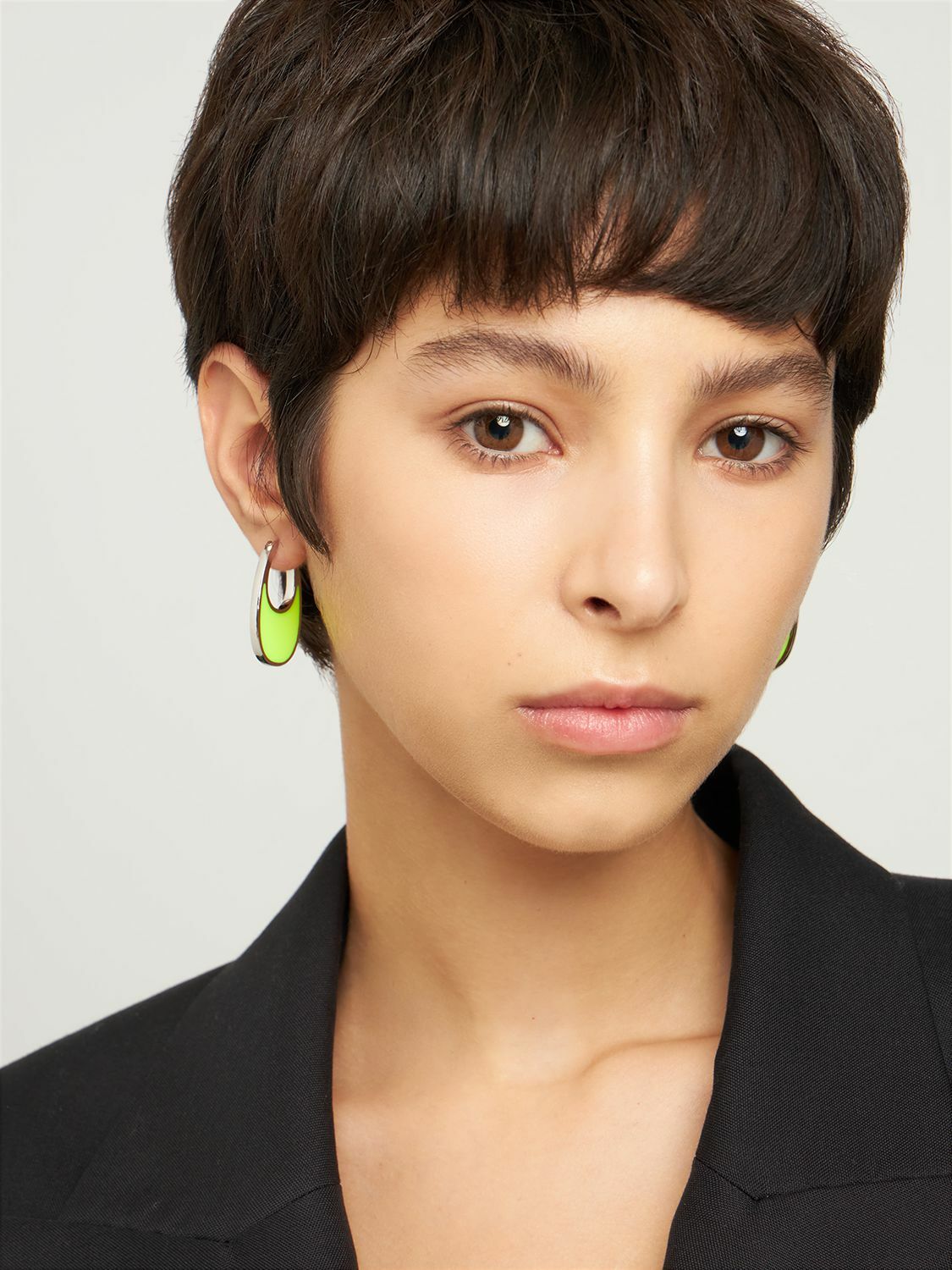 COPERNI - Medium Swipe Lacquered Earrings Coperni
