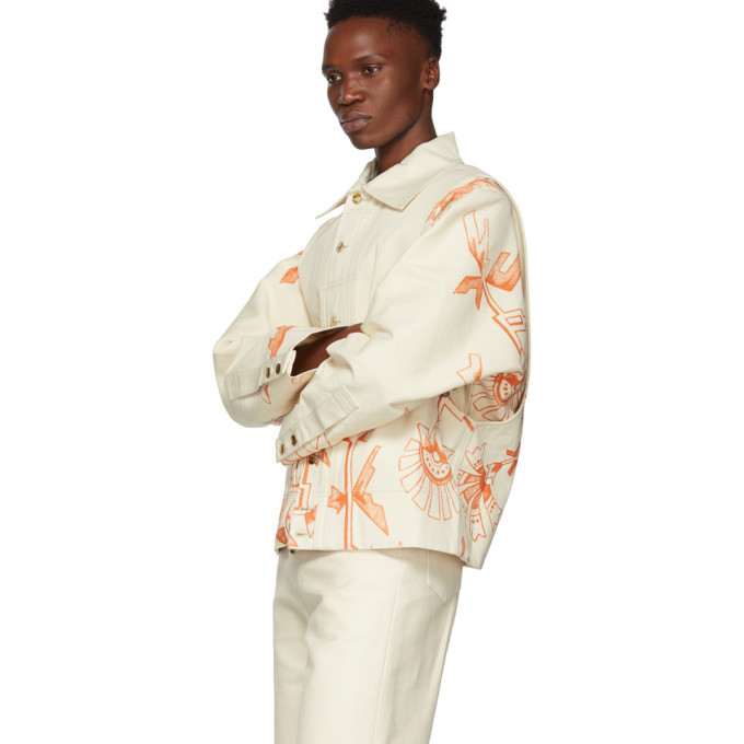 Linder Off-White Denim Print Otto Jacket Linder