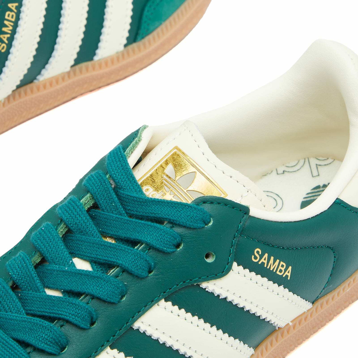 Adidas SAMBA OG Sneakers in Collegiate Green/Cream White/Gold Met. adidas