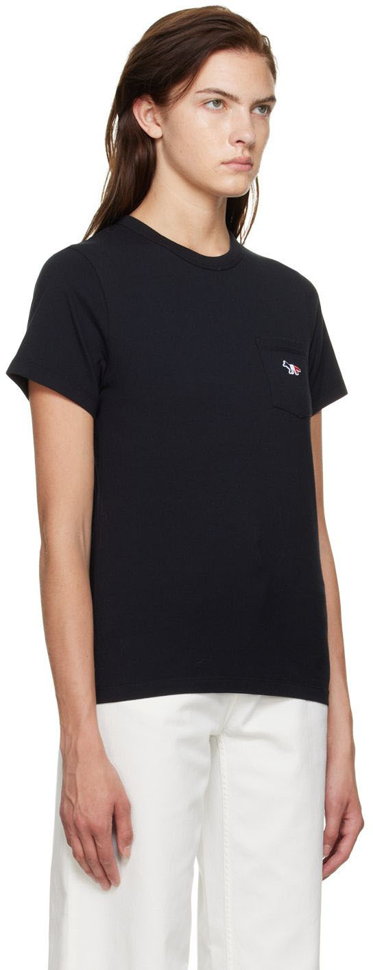 Maison Kitsuné Black Tricolor Fox T-Shirt Maison Kitsune