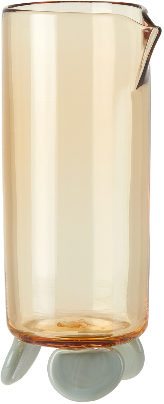 Sticky Glass Orange & Grey Scribble Special Edition Dot Carafe