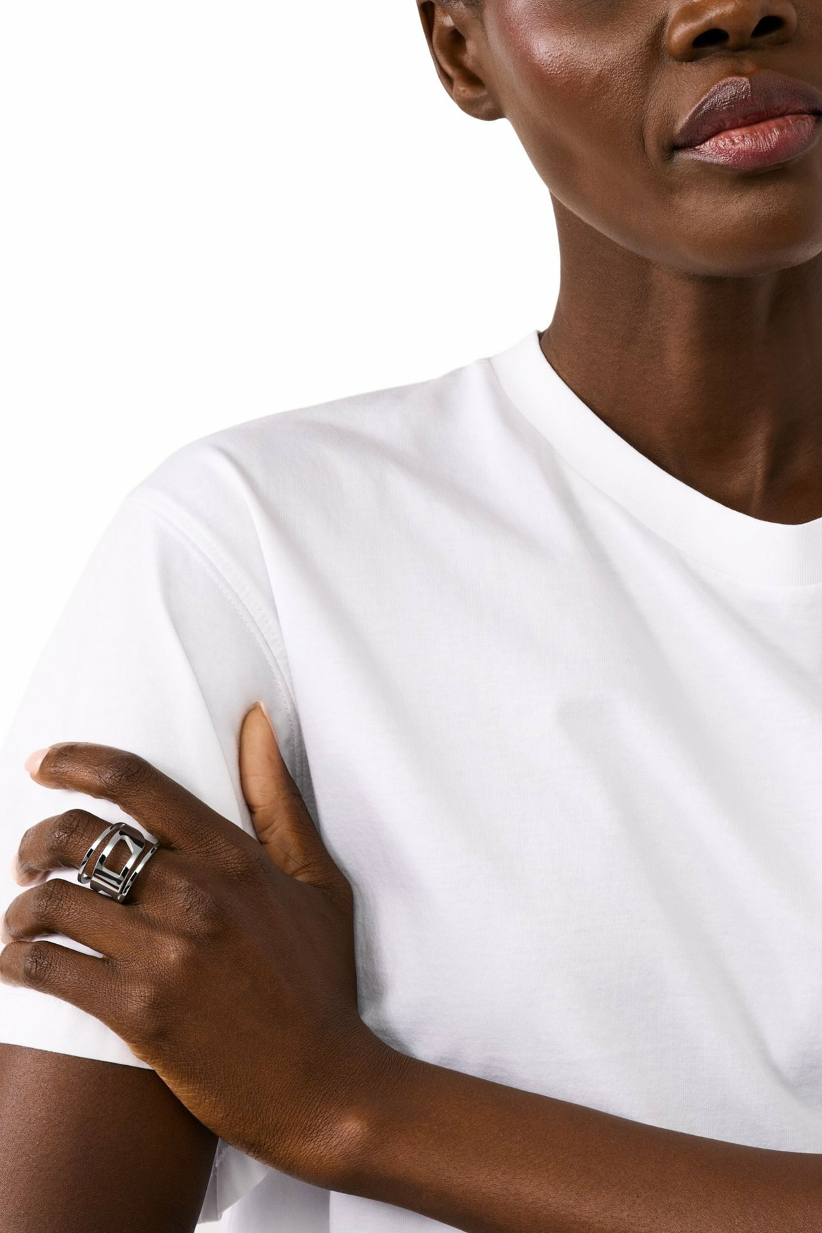 Diesel Stainless Steel Band Ring - Rings - Unisex - Silver Diesel