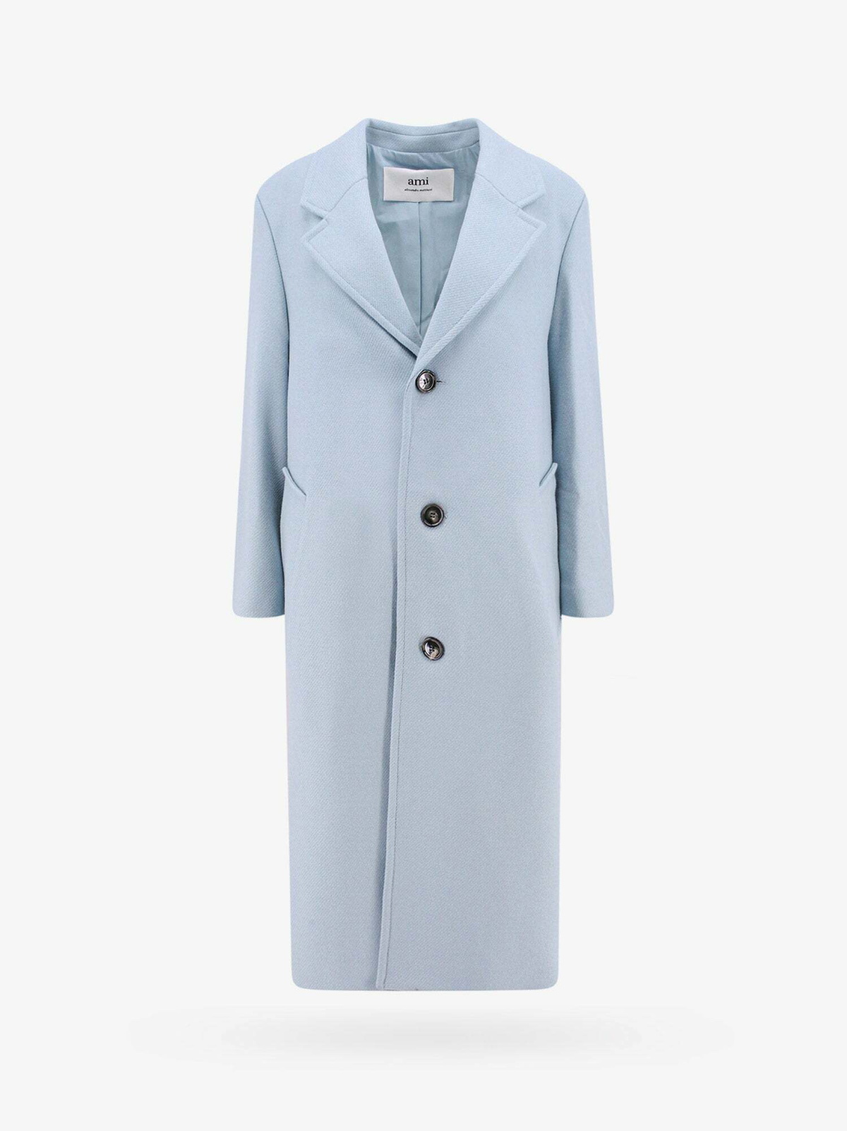 Ami Paris Coat Blue Womens AMI