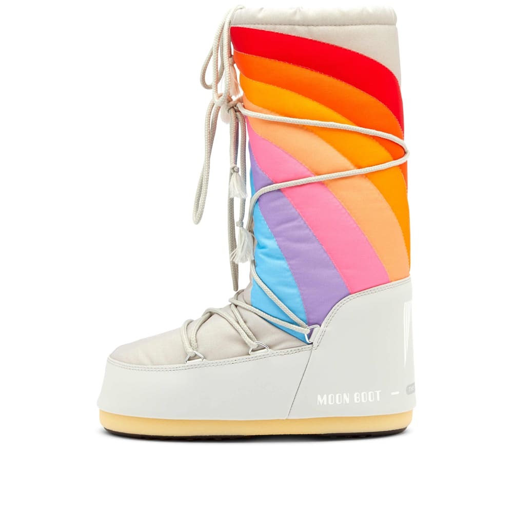 Moon Boot Women's Icon Rainbow Boot in Glacier/Blue-Red Moon Boot