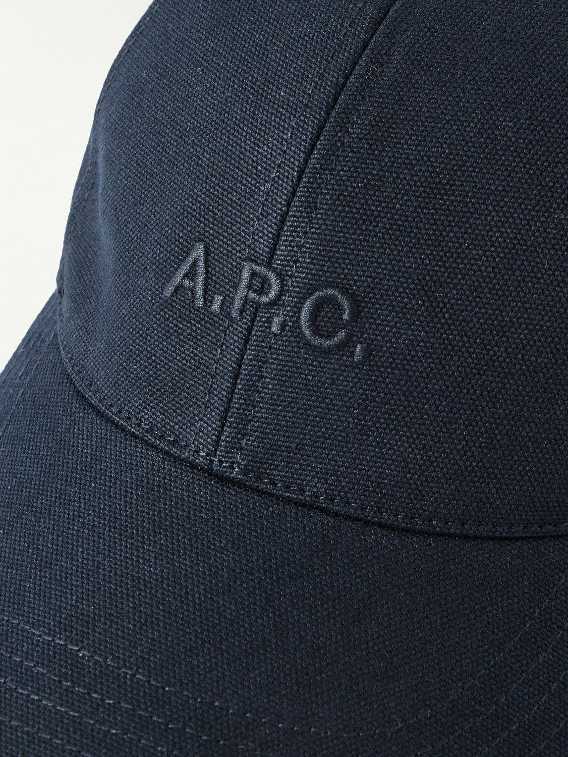 A.P.C. - Charlie Logo-Embroidered Cotton-Canvas Baseball Cap - Blue A.P.C.